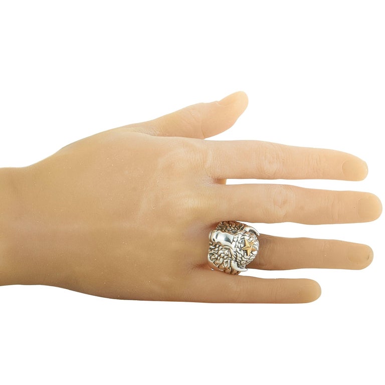 King Baby Sterling Silver Star Buffalo Ring For Sale at 1stDibs