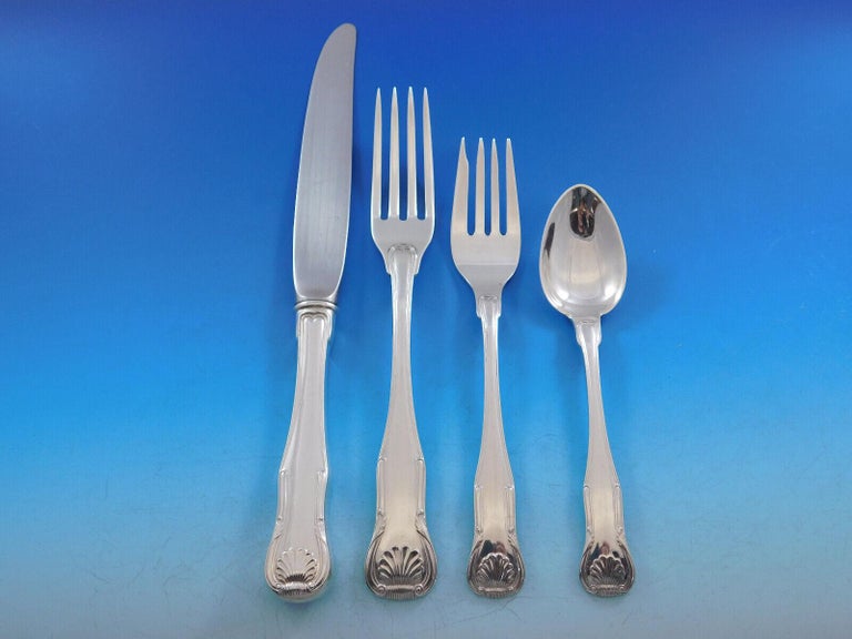 King by Kirk Stieff Sterling Silver Flatware Set Service 113 Pieces ...