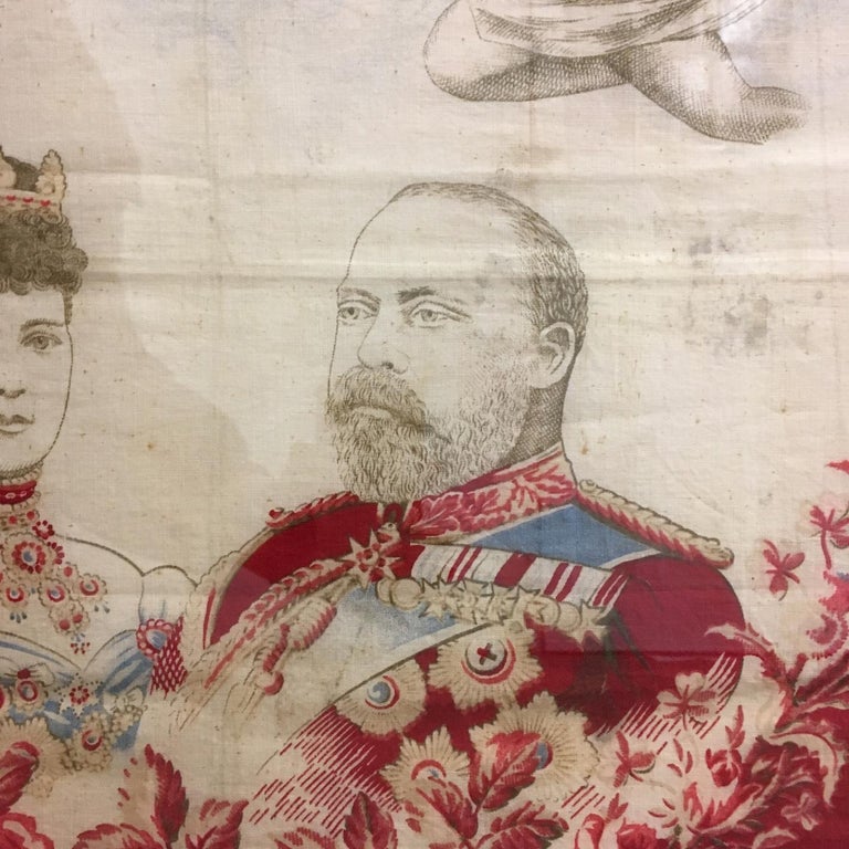 King Edward VII Coronation, June 1902 Framed Flag For Sale at 1stDibs