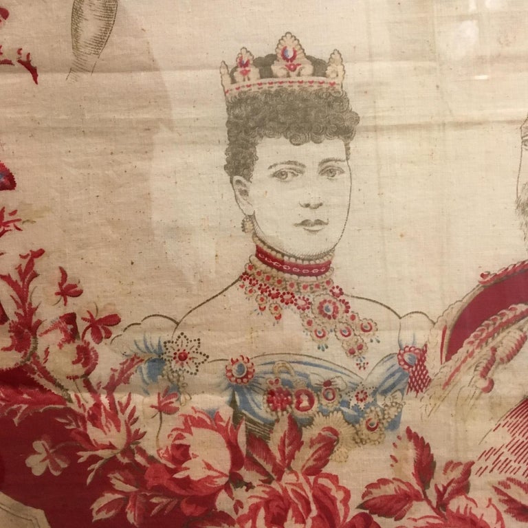 King Edward VII Coronation, June 1902 Framed Flag For Sale at 1stDibs