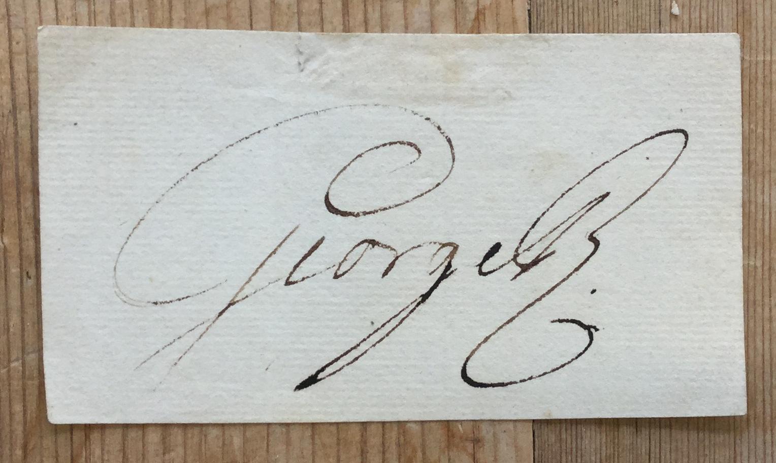 King George III Signature For Sale at 1stDibs