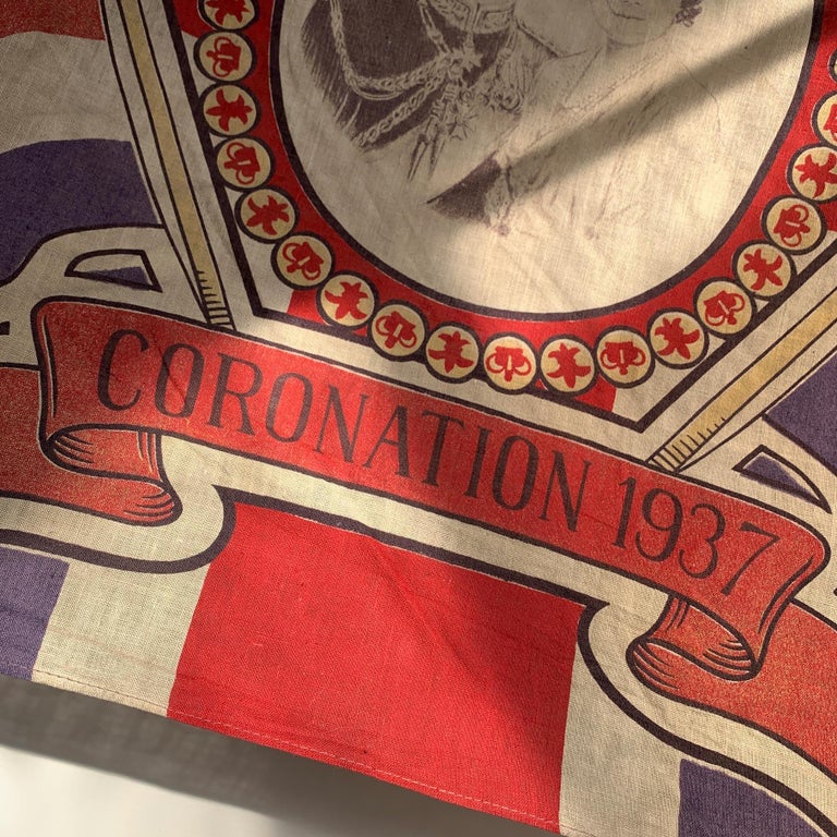 King George VI and Queen Elizabeth the Queen Mother Coronation Flag ...