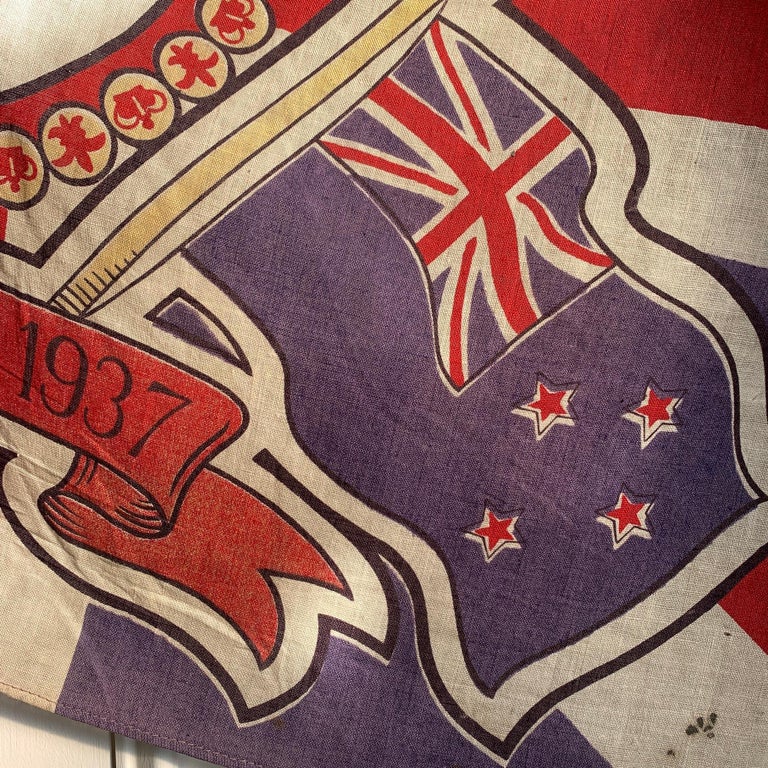 King George VI and Queen Elizabeth the Queen Mother Coronation Flag ...