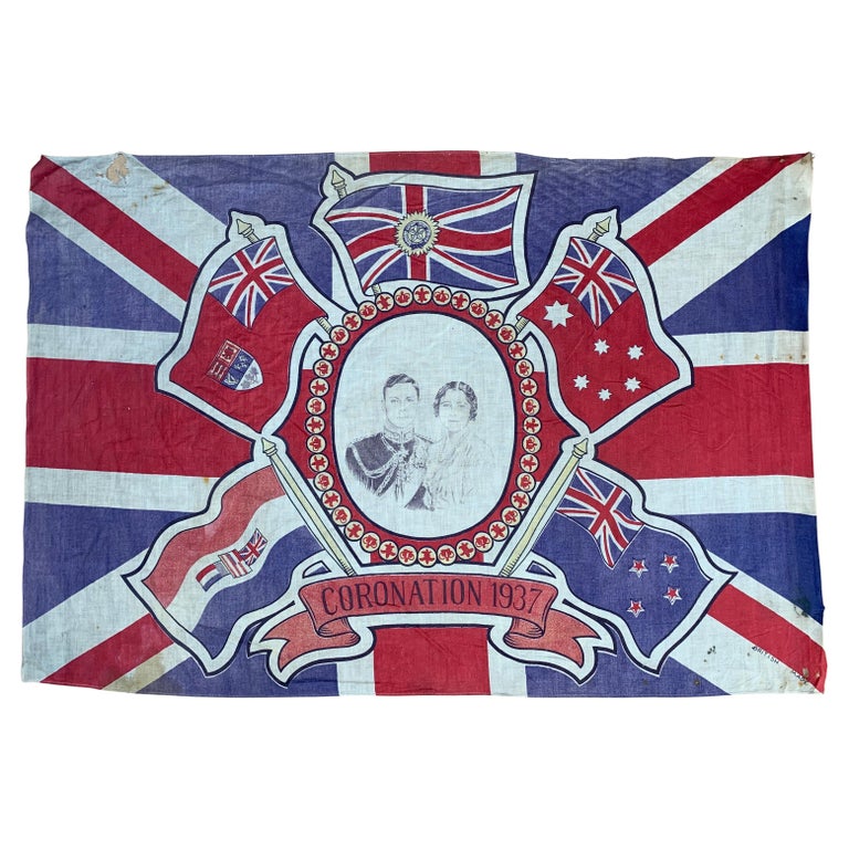 King George VI and Queen Elizabeth the Queen Mother Coronation Flag ...