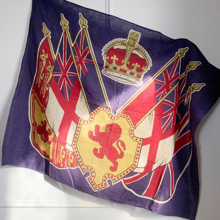 King George VI Coronation Flag 1937 For Sale at 1stDibs