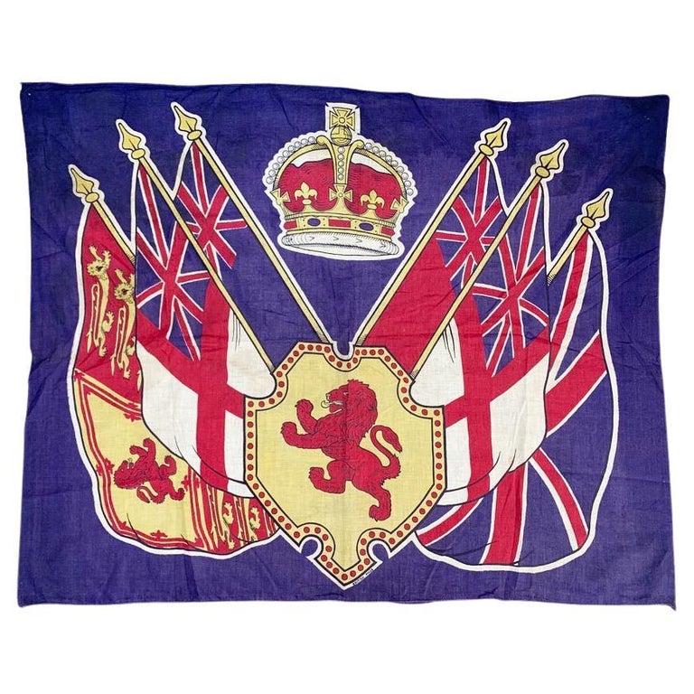 King George VI Coronation Flag 1937 For Sale at 1stDibs