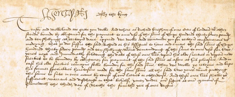 King Henry VIII Genuine Original Autographed Vellum Document from 1513 ...