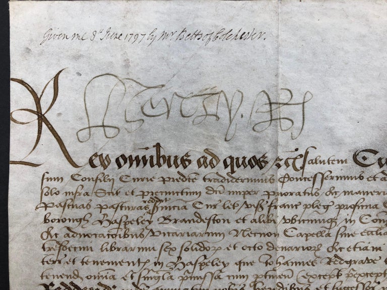 King Henry VIII Genuine Original 16th Century Signed Petition on Vellum ...