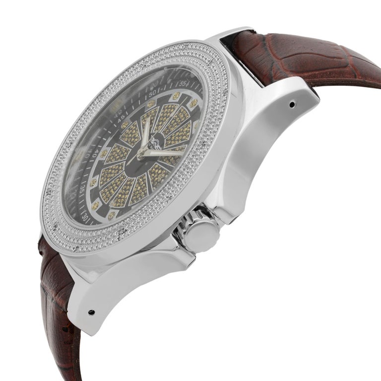 King Master Staineless Steel Genuine Diamonds Quartz Mens Watch For ...