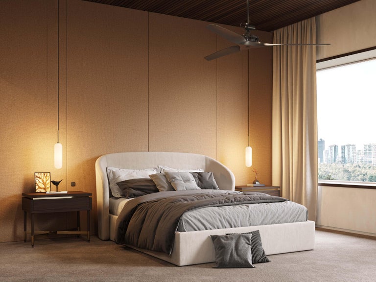 King Modern Fortune Bed Made with Textile, Handmade by Stylish Club For ...