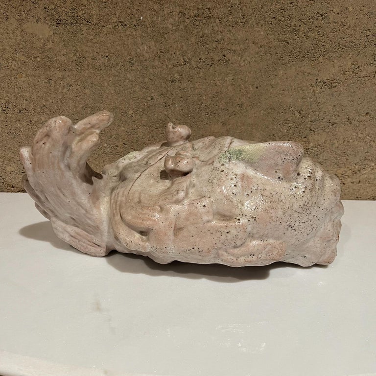 King Pacal Aztec Art Mayan Head Sculpture Ceramic Pottery 1970s Mexico ...