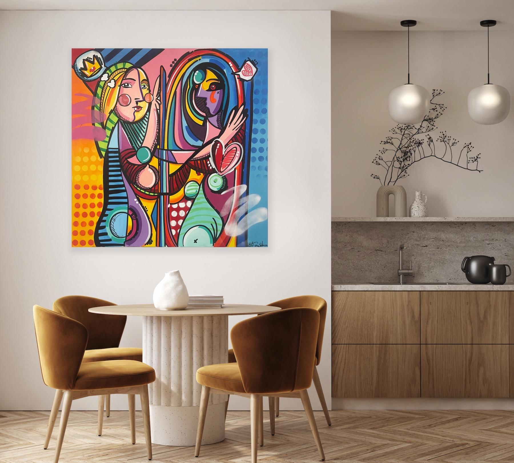 King Redd - King Redd X, Picasso's "Girl in the Mirror"- Colorful, Pop ...