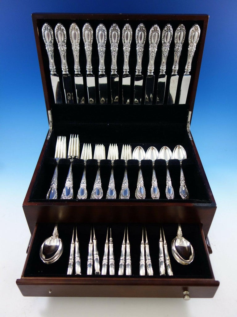 King Richard by Towle Sterling Silver Flatware Set 12 Service 72 Pcs ...