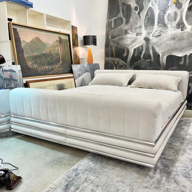 King Size Bed in Style of Brueton's Radiator Bed at 1stDibs