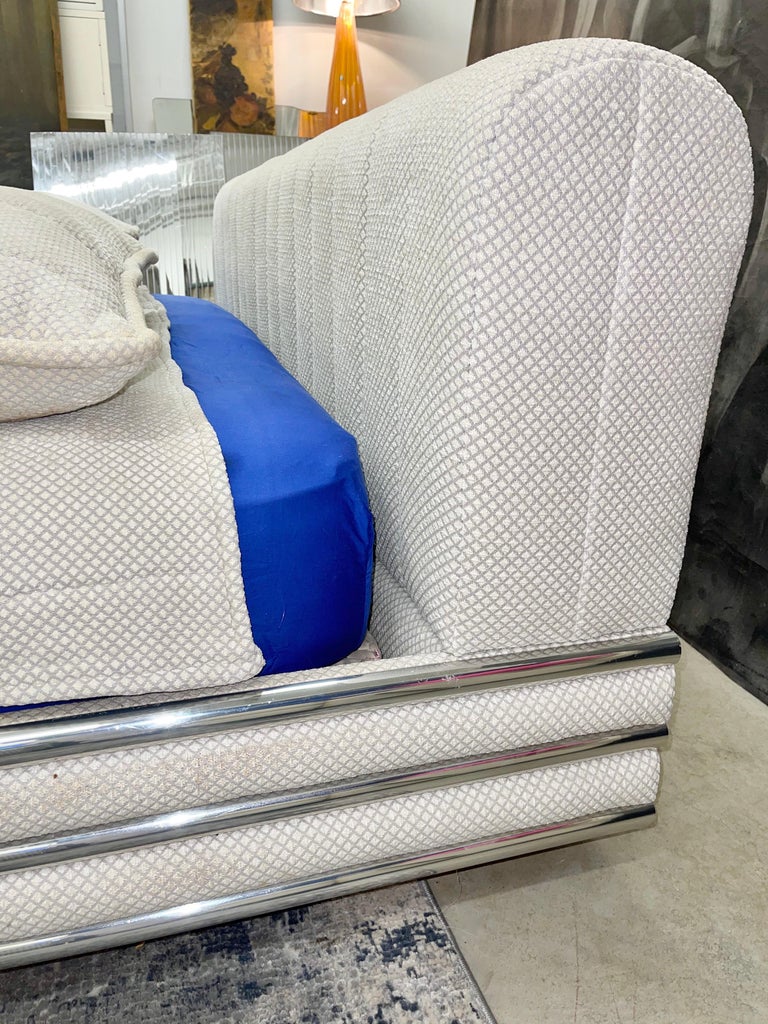 King Size Bed in Style of Brueton's Radiator Bed at 1stDibs