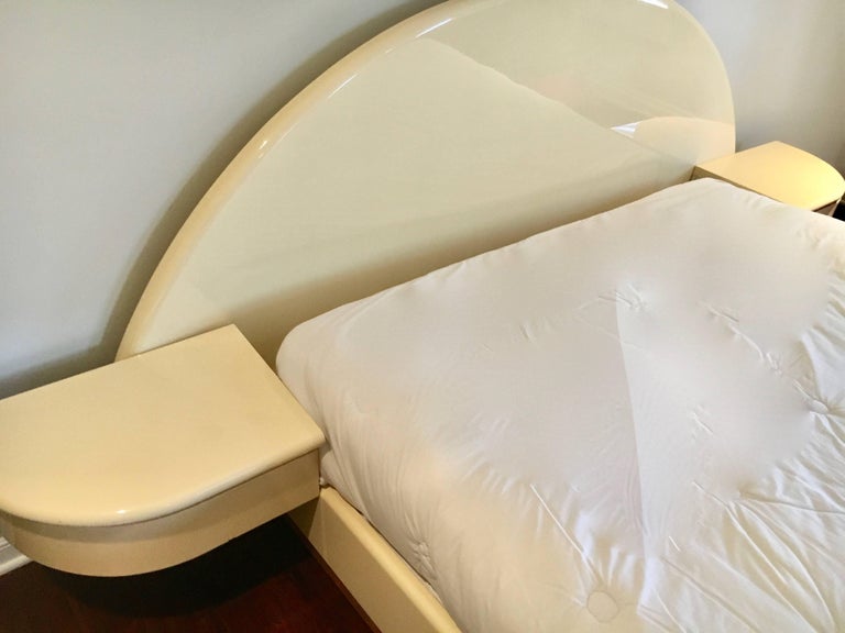 King-Size European Platform Bed in the Manner of Pierre Cardin, circa ...