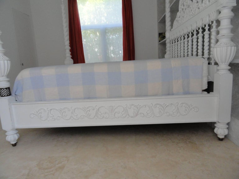 King-Size Plantation Style Wood Bed For Sale at 1stDibs | plantation ...