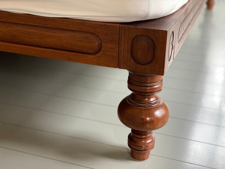 King Size Teak and Caned Bed Frame by British Khaki at 1stDibs