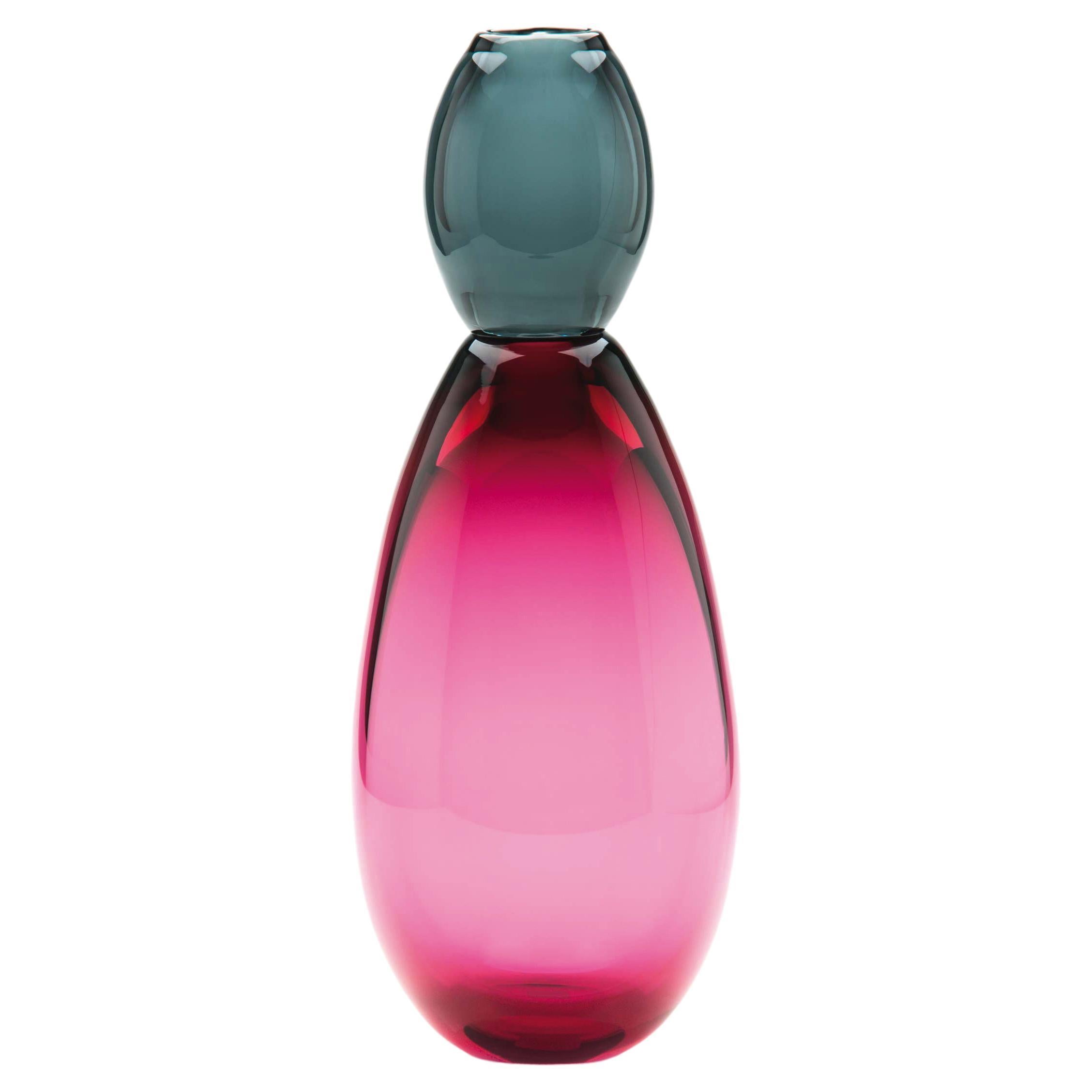 Glass Vase in Violet Coloration For Sale at 1stDibs