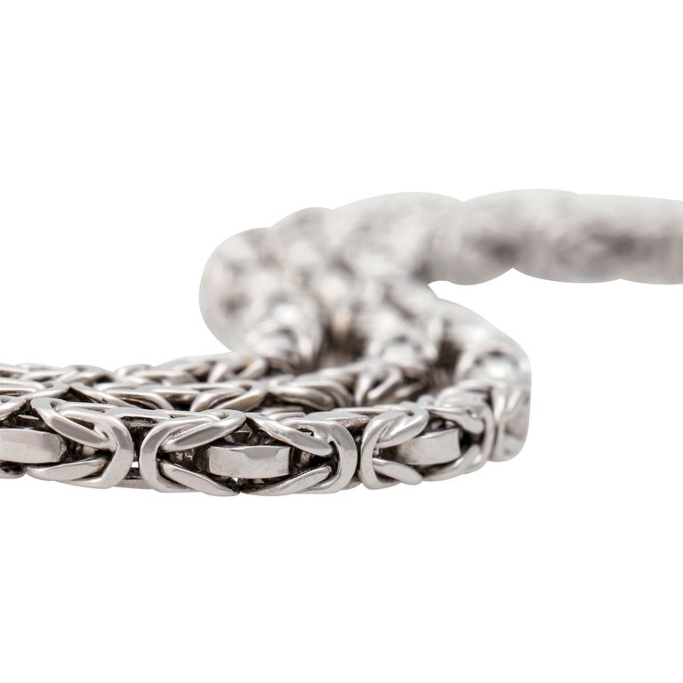 King's Bracelet, 3 Rows, WG 18K For Sale at 1stDibs