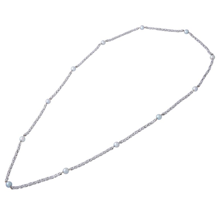 King's Necklace with Gray Cultured Pearls For Sale at 1stDibs