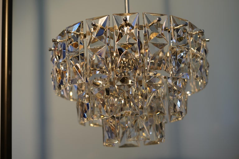 Kinkeldey Cut Crystal Chandelier, Germany, 1960 For Sale at 1stDibs