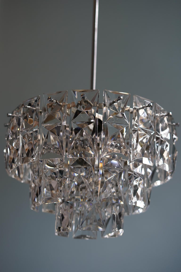 Kinkeldey Cut Crystal Chandelier, Germany, 1960 For Sale at 1stDibs