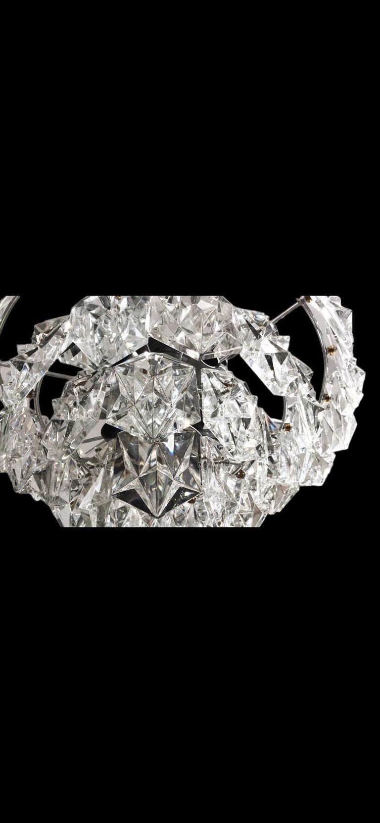 Kinkeldey Sconce Diamond Glass and Chrome, Austria, 1970 For Sale at ...