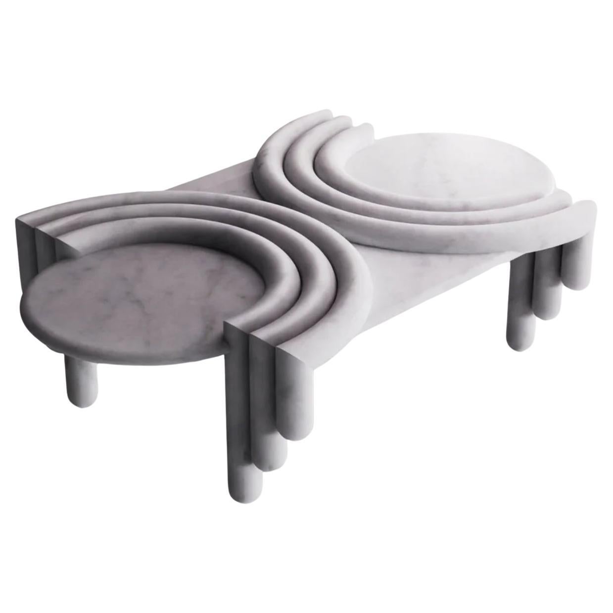Kipferl Carrara Marble Coffee Table by Bohinc Studio For Sale at 1stDibs