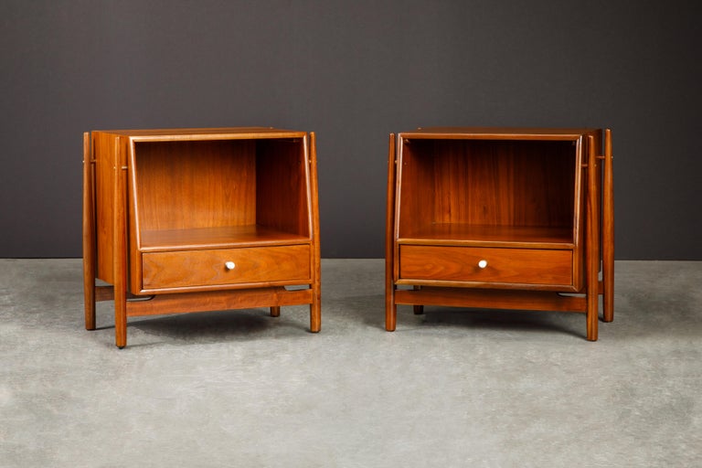Kipp Stewart Declaration Floating Nightstands for Drexel, Refinished ...