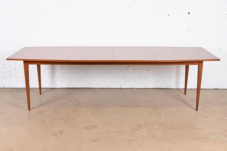 Kipp Stewart for Calvin Walnut and Rosewood Boat-Shaped Dining Table ...
