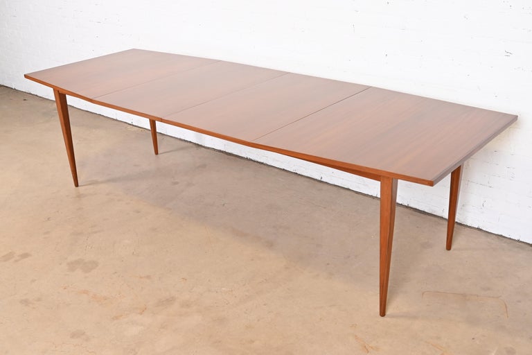 Kipp Stewart for Calvin Walnut and Rosewood Boat-Shaped Dining Table ...