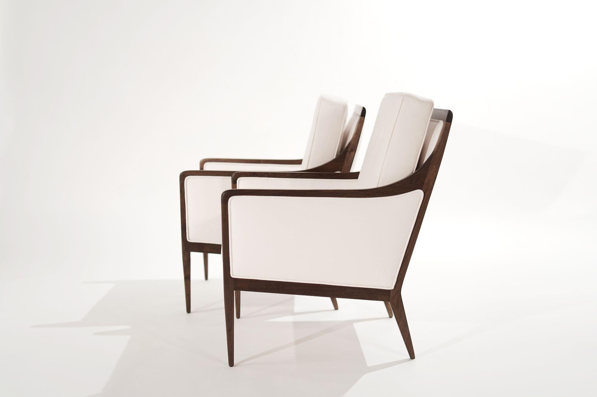 Kipp Stewart for Directional Walnut Lounge Chairs, 1950s For Sale at ...