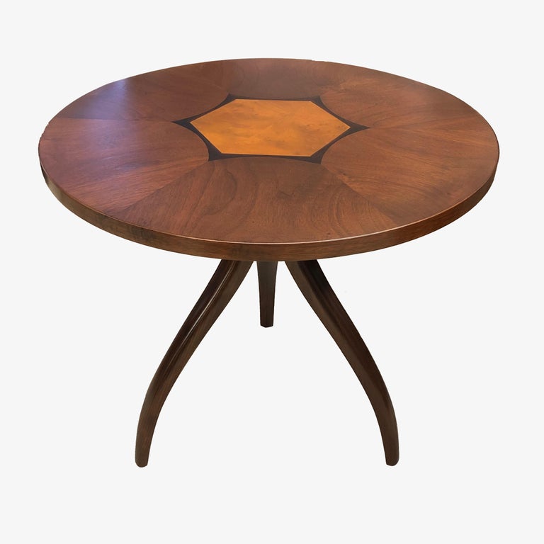 Kipp Stewart for Drexel "Composite" Swag Tri-Leg Side Table For Sale at ...