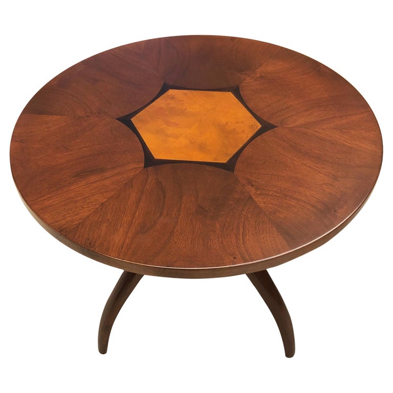 Kipp Stewart for Drexel "Composite" Swag Tri-Leg Side Table For Sale at ...