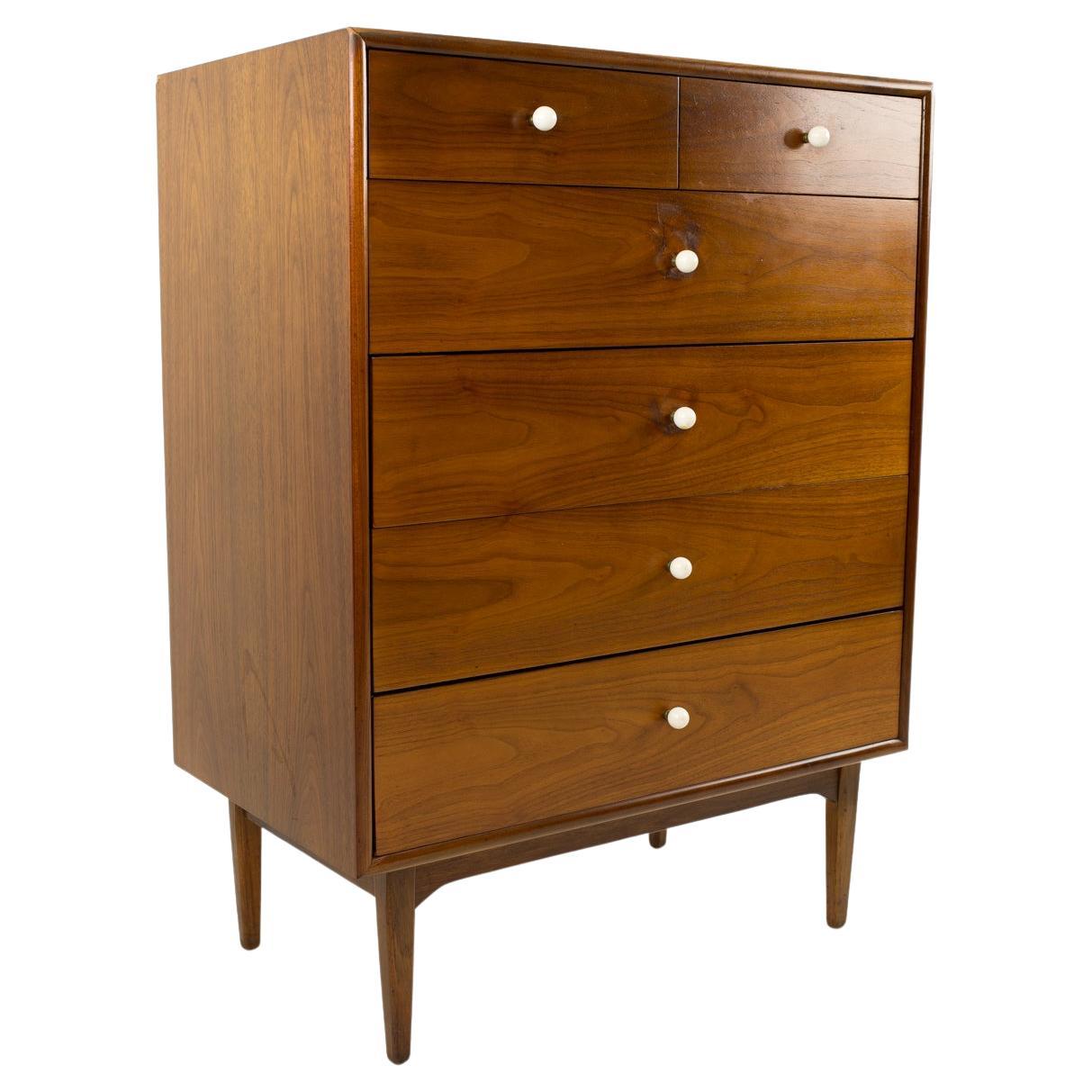 Antique Hand-Painted Adam Style Dresser Highboy Chest on Chest at 1stDibs