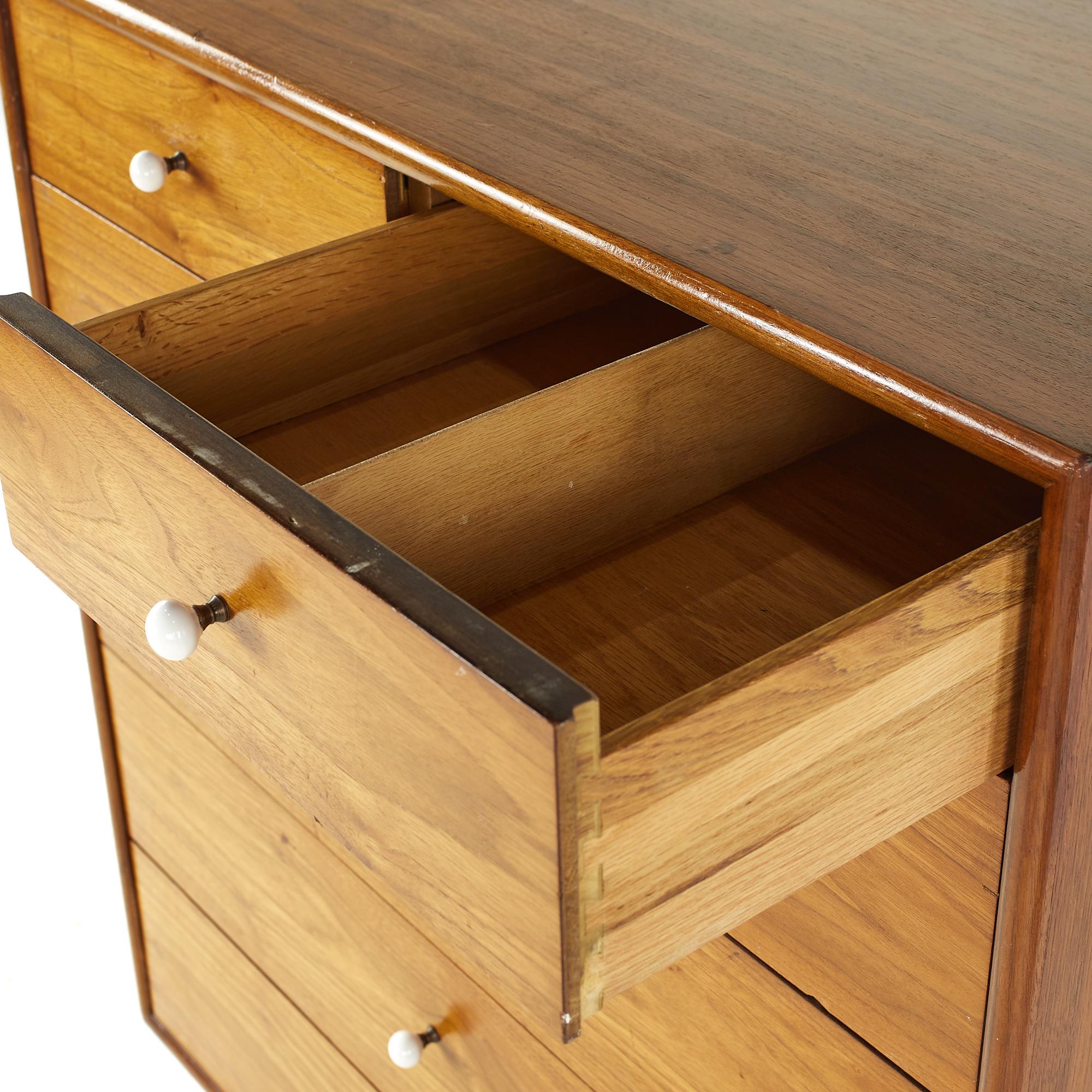 Kipp Stewart for Drexel Declaration Mid Century Walnut Highboy Dresser ...