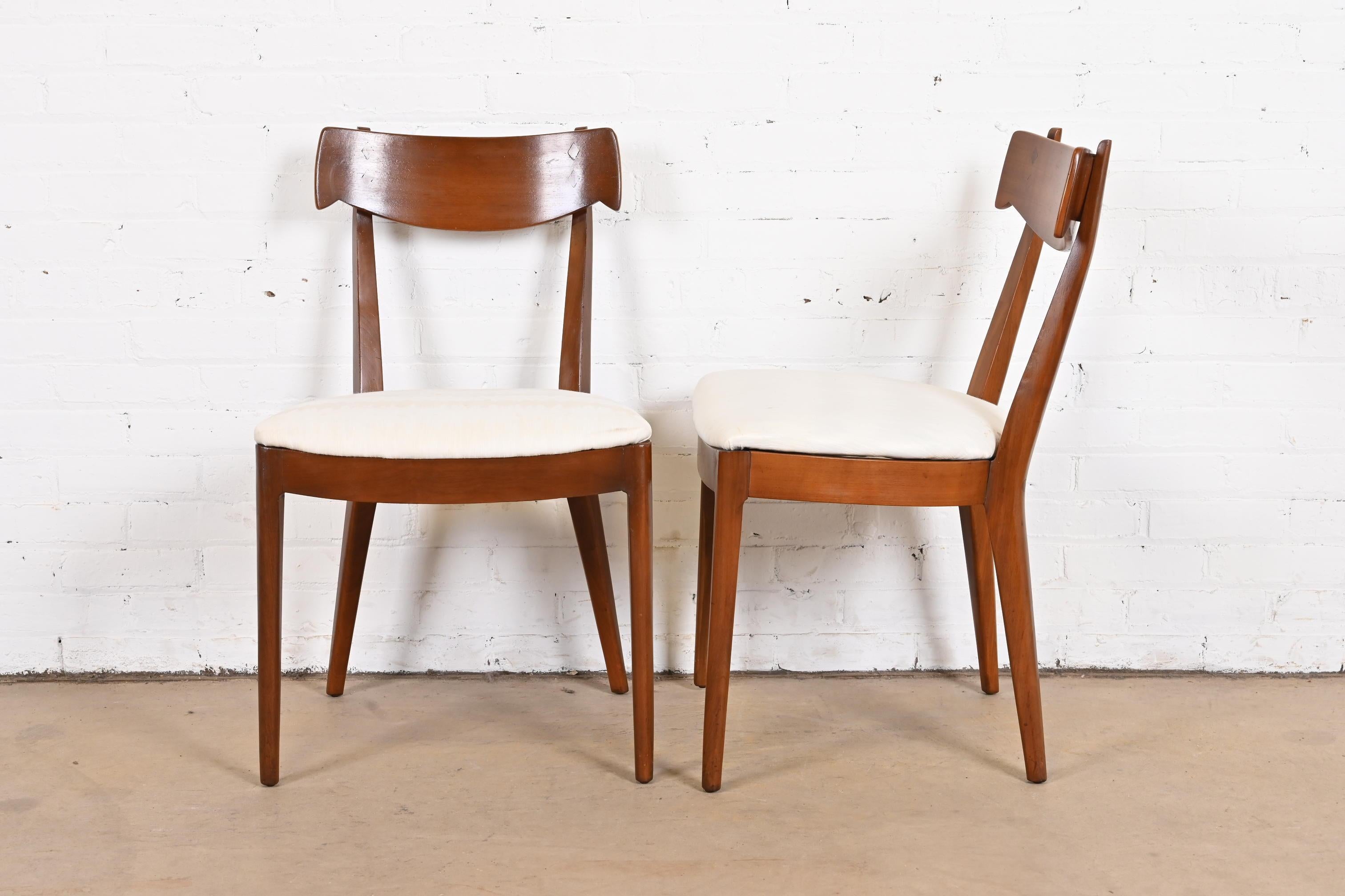 Kipp Stewart for Drexel Declaration Sculpted Walnut Dining Chairs, Set ...