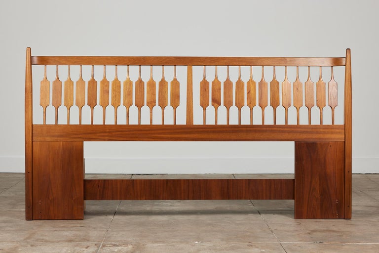 Kipp Stewart King Size Walnut Headboard for Drexel Declaration For Sale at 1stDibs