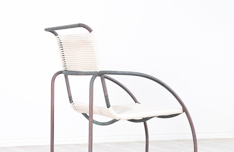 Kipp Stewart Tubular Bronze Armchairs for Terra at 1stDibs