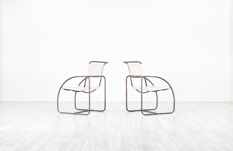 Kipp Stewart Tubular Bronze Armchairs for Terra at 1stDibs
