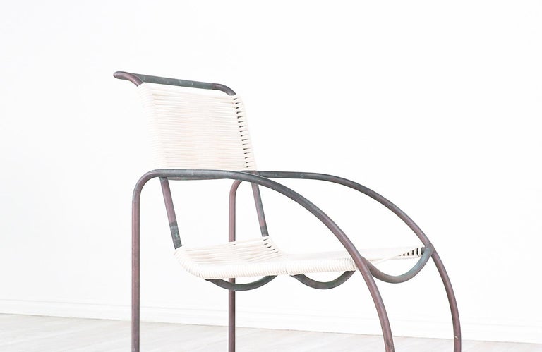 Kipp Stewart Tubular Bronze Armchairs for Terra at 1stDibs