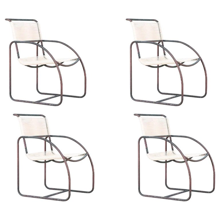 Kipp Stewart Tubular Bronze Armchairs for Terra at 1stDibs