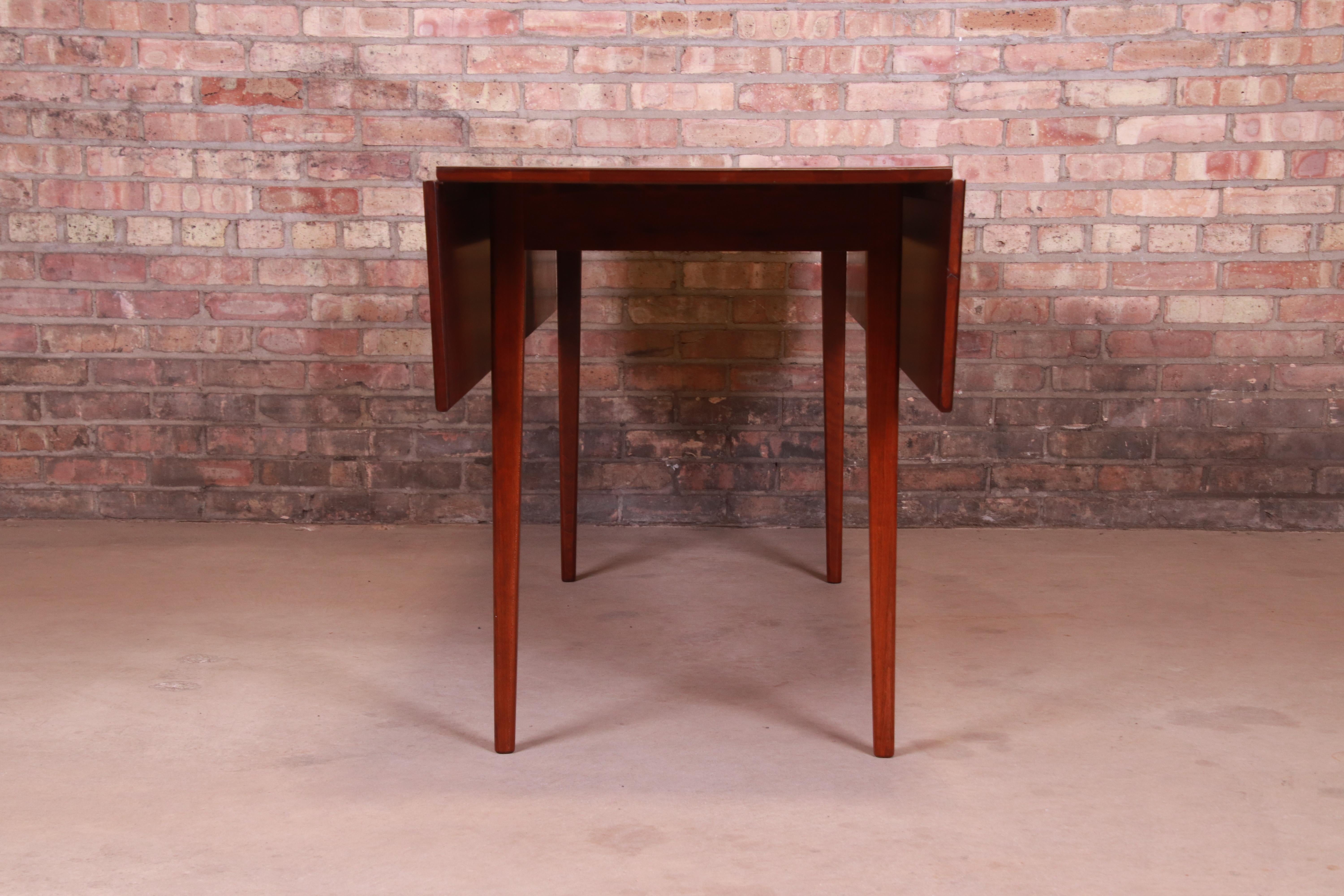 Kipp Stewart Walnut and Rosewood Drop Leaf Harvest Dining Table ...