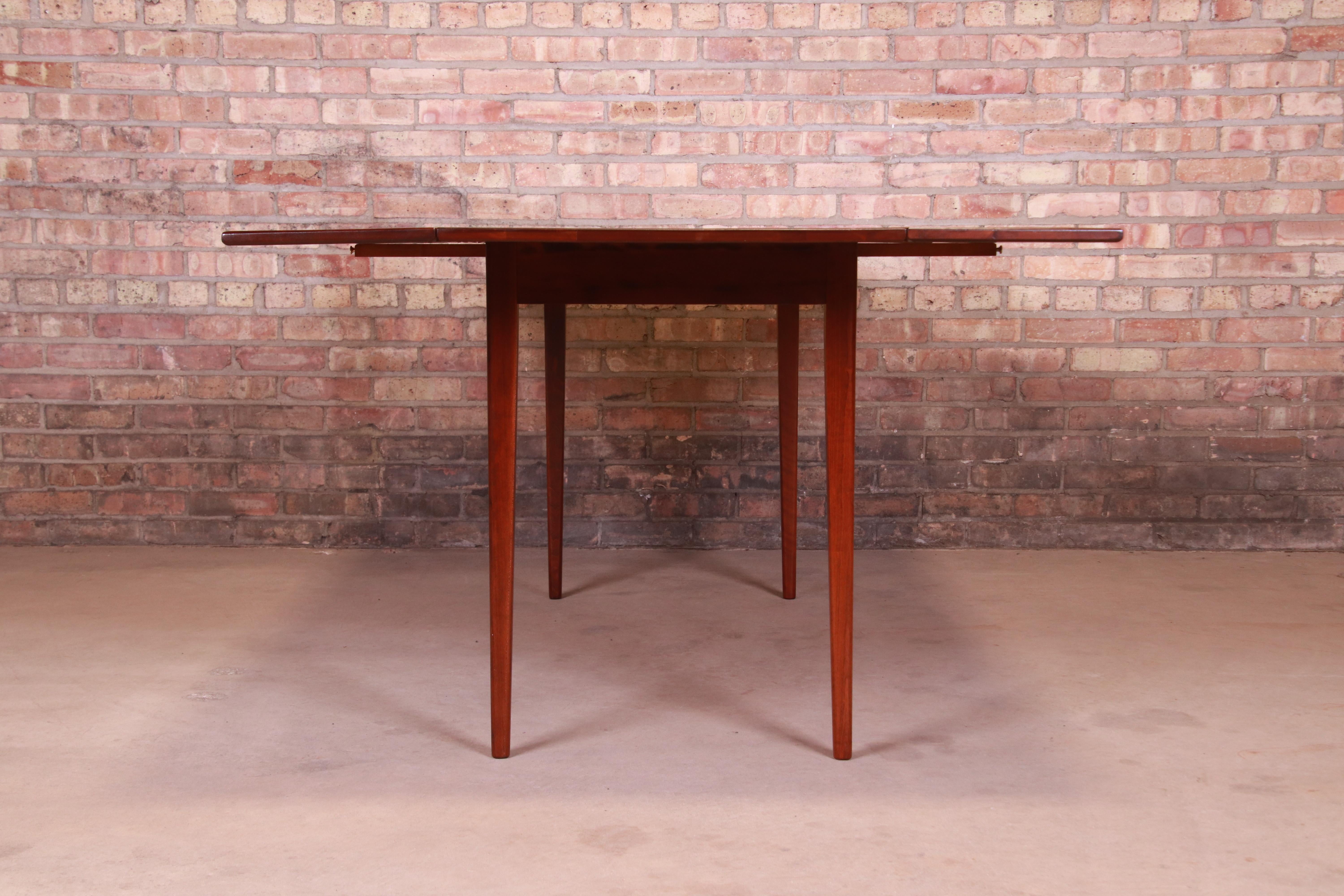 Kipp Stewart Walnut and Rosewood Drop Leaf Harvest Dining Table ...