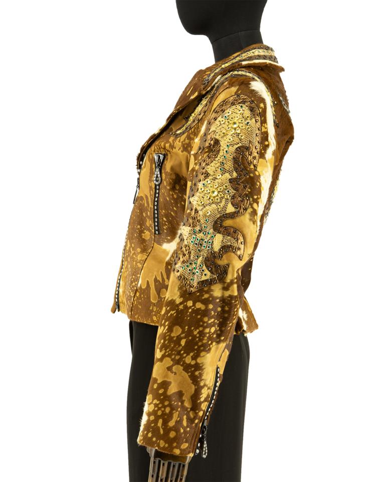 Kippys Coronado Cowhide Applique Jacket Circa 2000 For Sale at 1stDibs