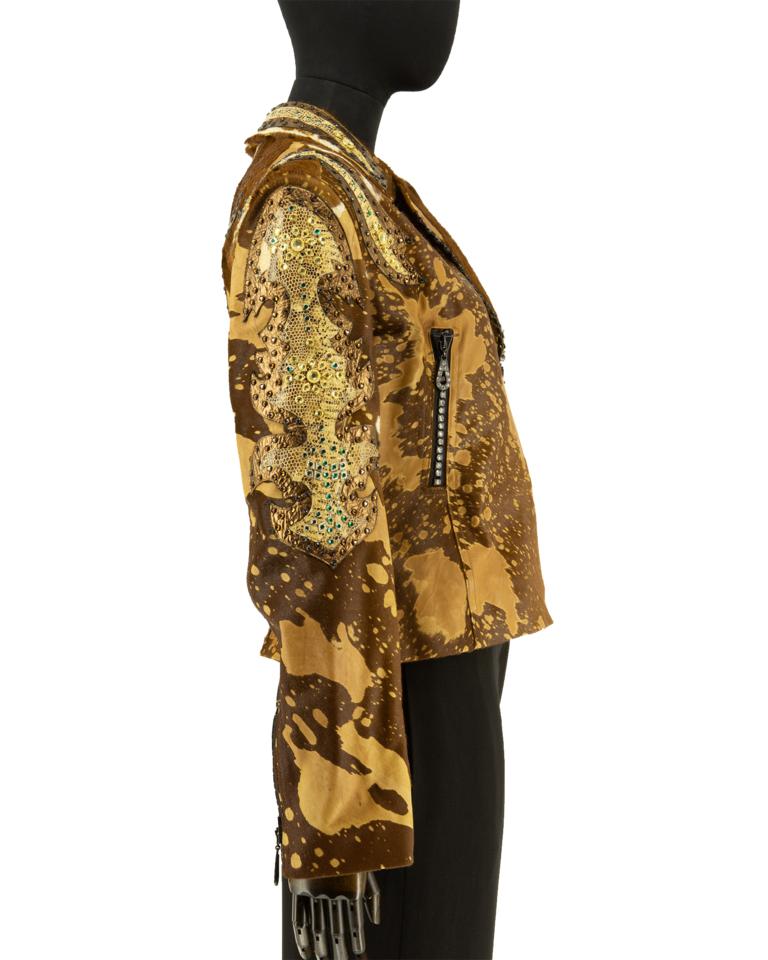 Kippys Coronado Cowhide Applique Jacket Circa 2000 For Sale at 1stDibs