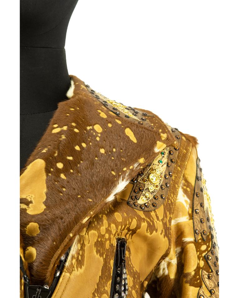 Kippys Coronado Cowhide Applique Jacket Circa 2000 For Sale at 1stDibs