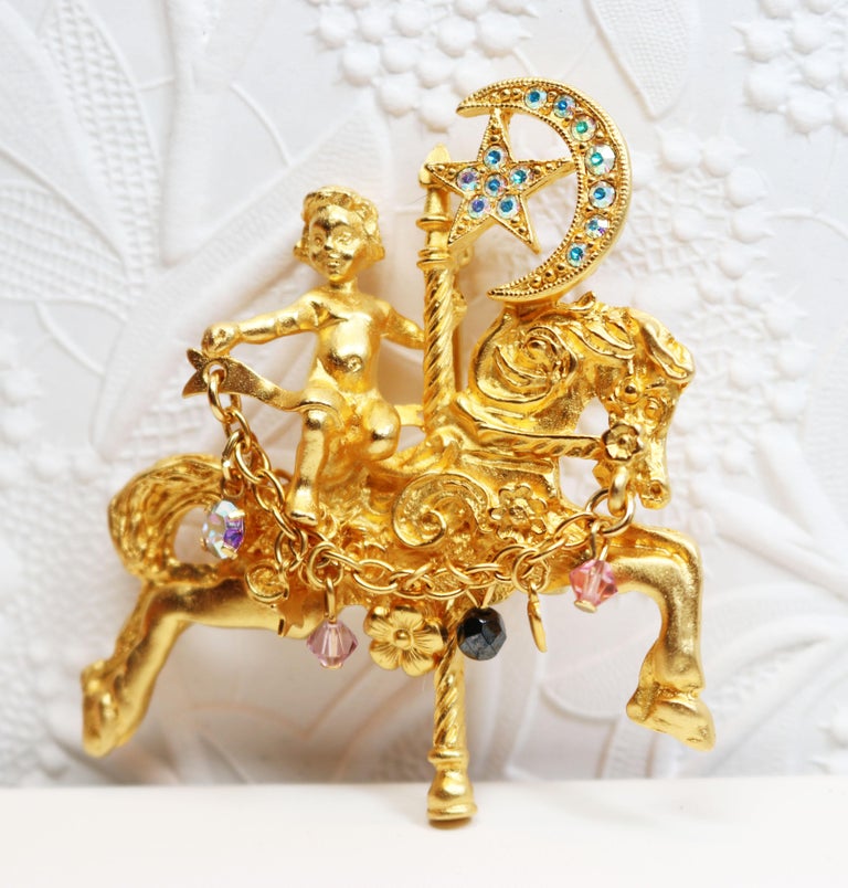 Kirk's Folly Carousel Horse Brooch For Sale at 1stDibs