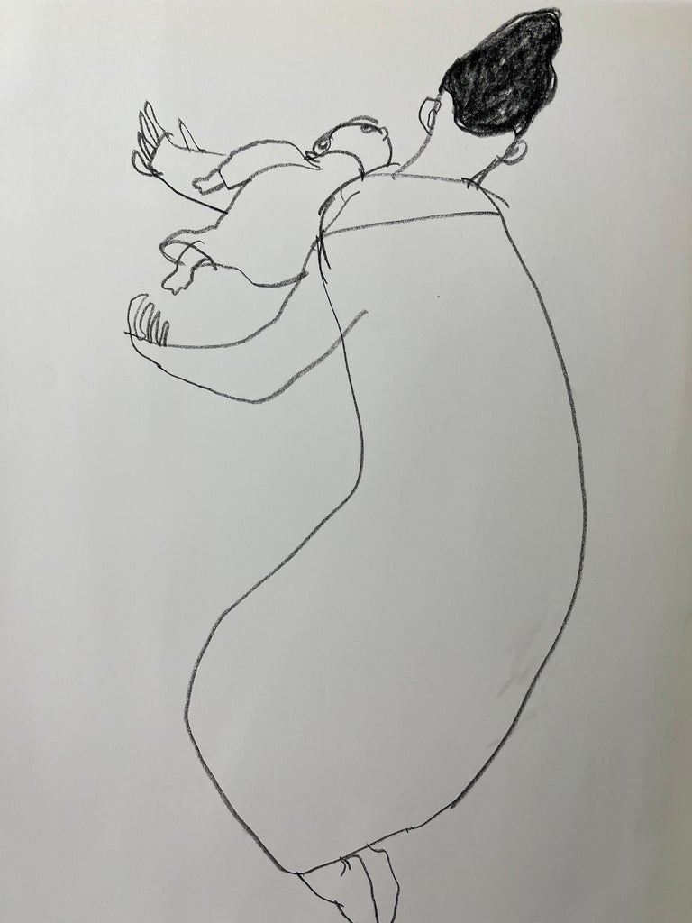 Kiseok Kim - Reminiscent [drawing, Mixed media on paper, portrait, Baby ...